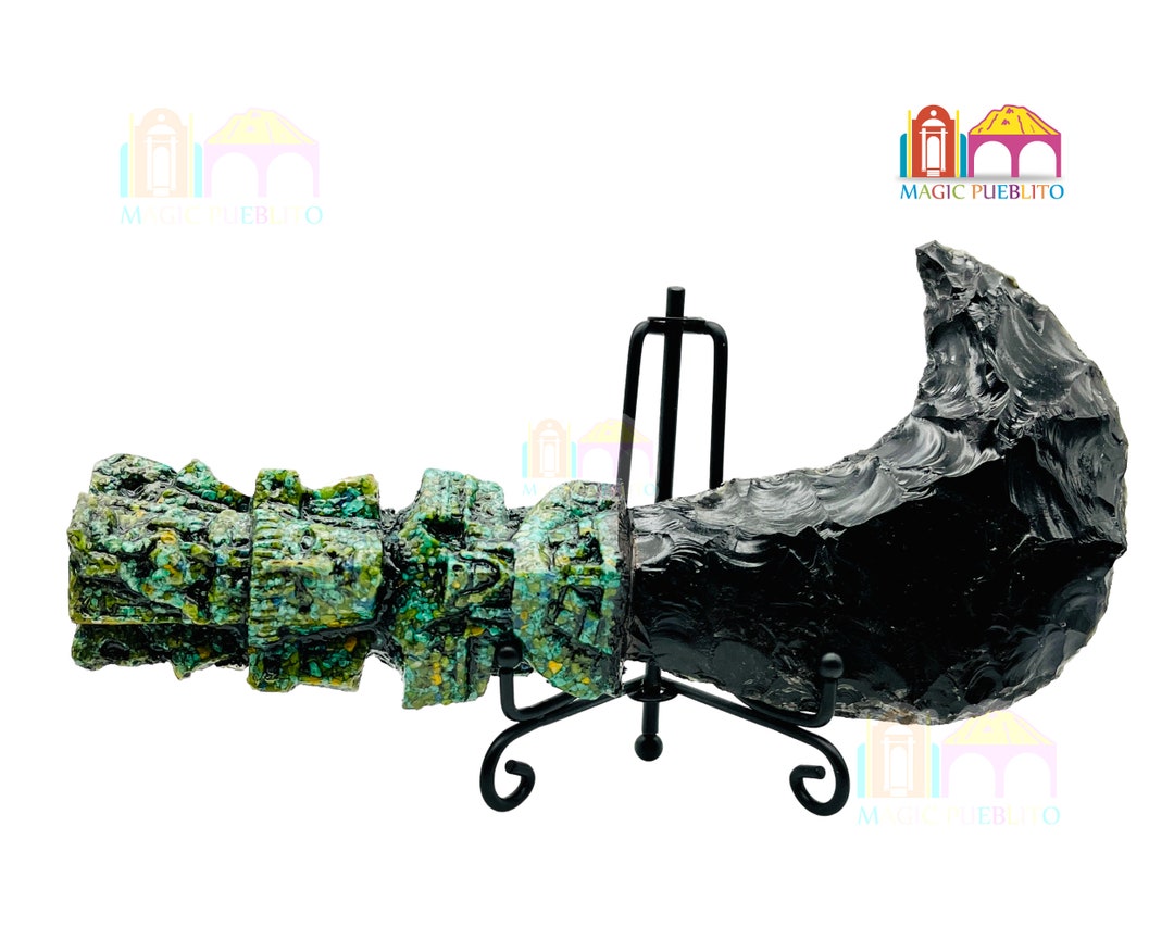Eternal Love Ceremonial Obsidian Machete | Knapped Obsidian Dagger ...