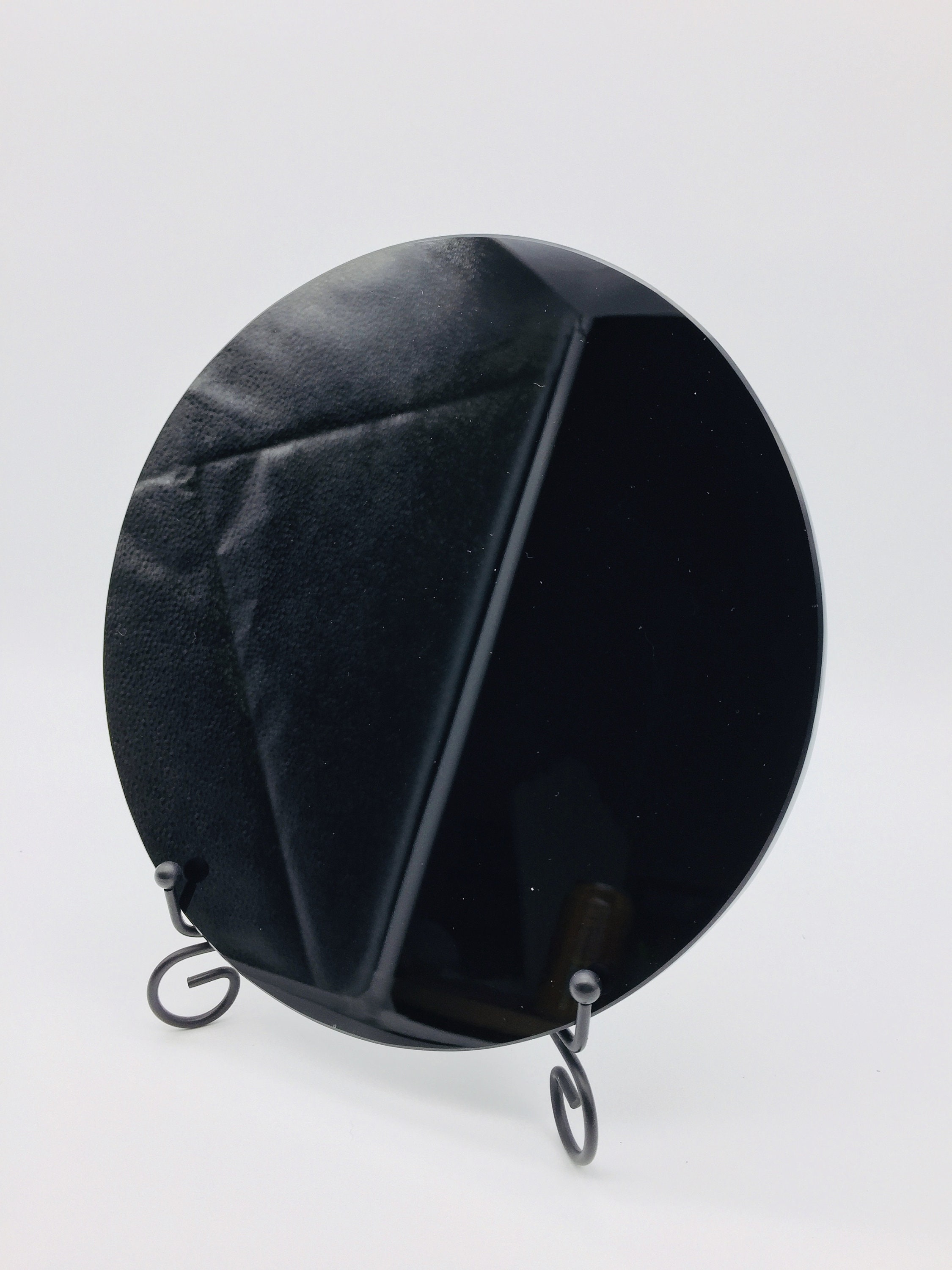 8" Black Obsidian Mirror, Scrying Mirror - Etsy