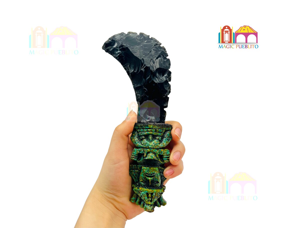 Shaman Obsidian Machete Obsidian Karambit Knapped Obsidian - Etsy