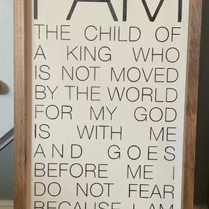 I Am a Child of a King, Sign, Religious Sign, Christian, Sign ...