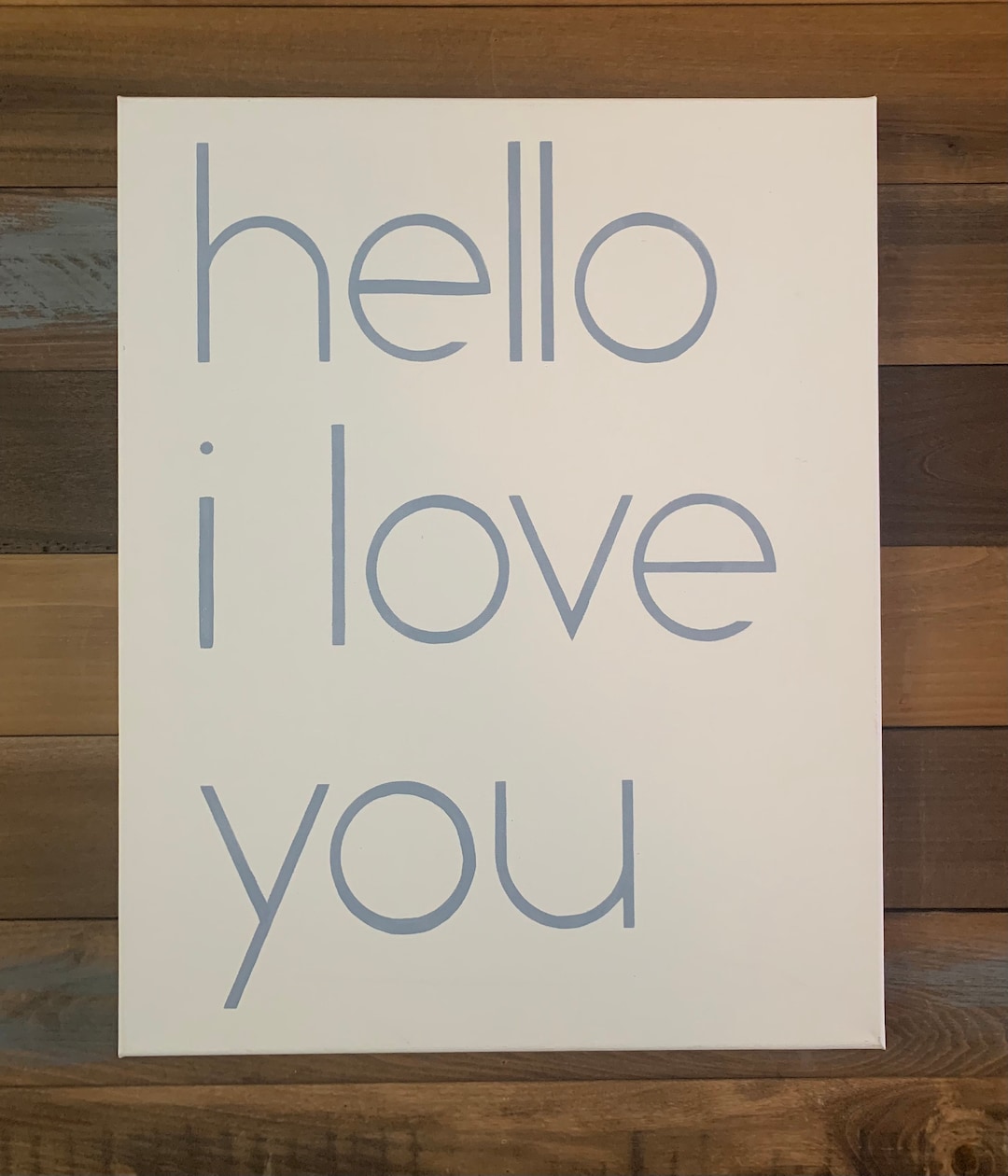 Hello I Love You Sign, Nursery Wall Hanging, Kids Room Canvas. Nursery ...