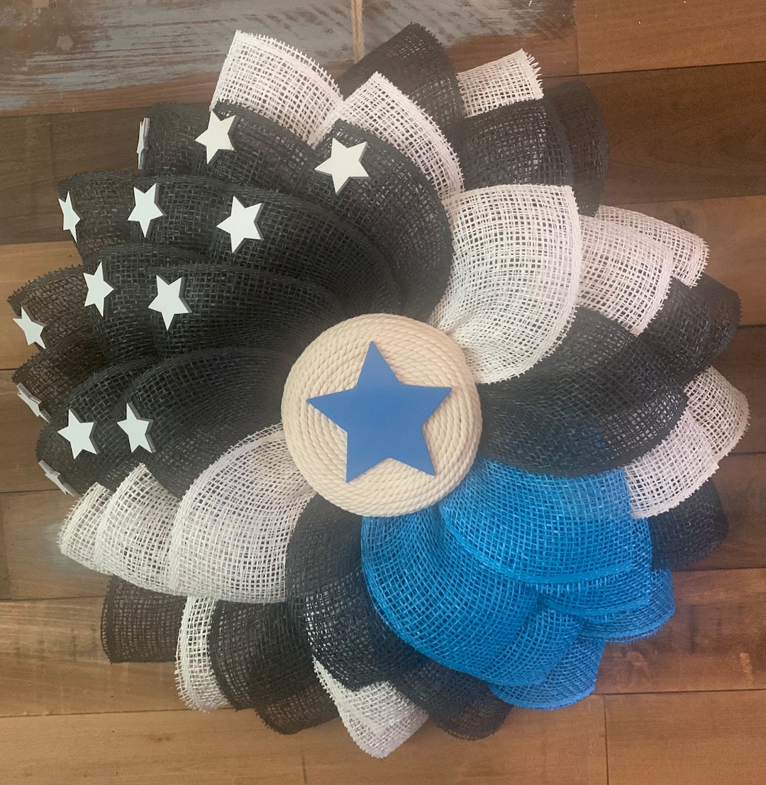 Police Officer Appreciation Wreath, Law-enforcement Wreath. Veterans ...