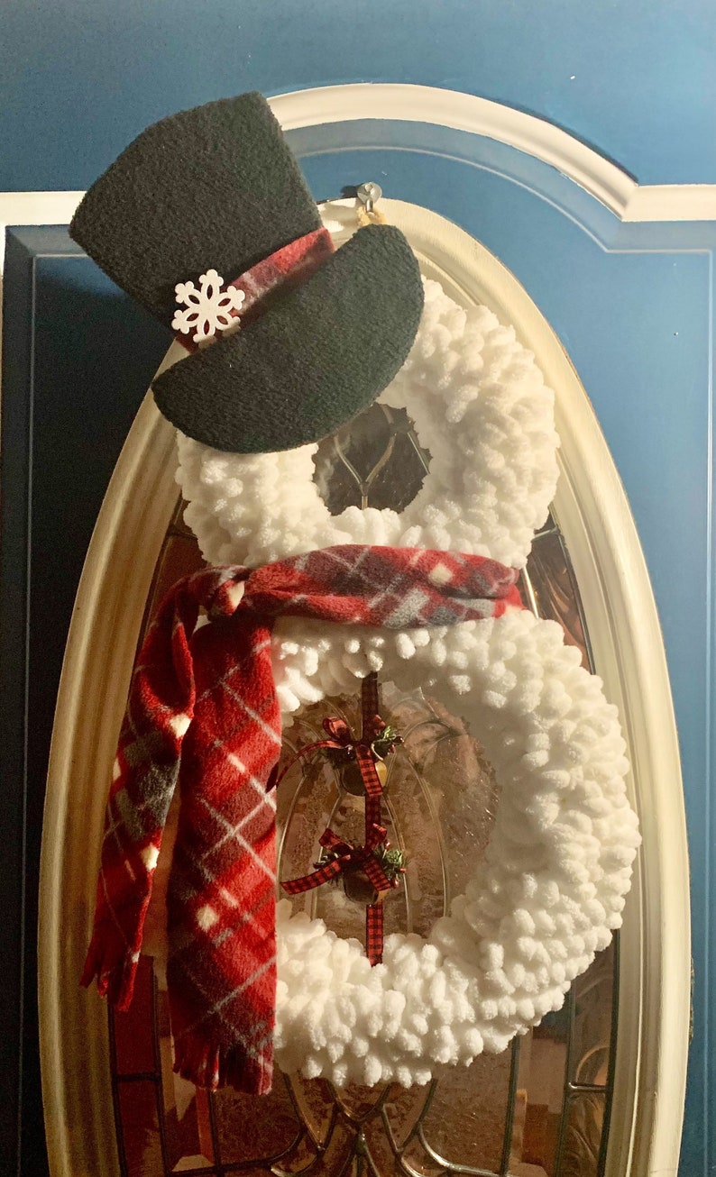 Snowman Wreath. Winter Wreath. Christmas Wreath. Snowman - Etsy