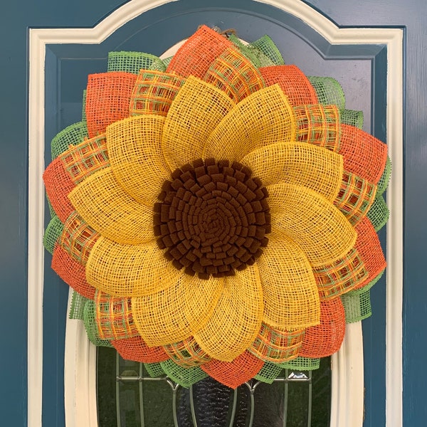 Sunflower Fall Wreath - Etsy