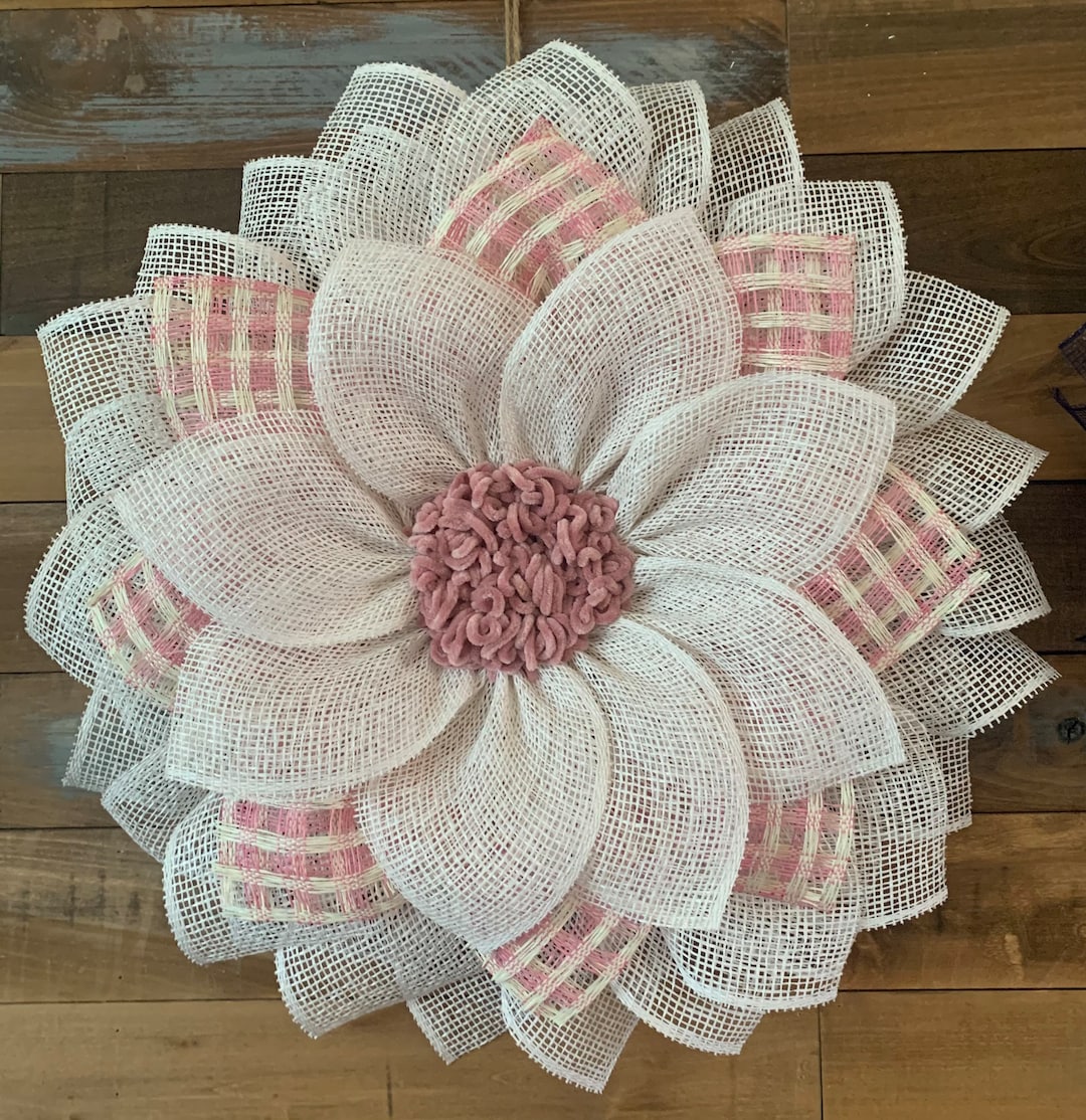 Poly Burlap, Sunflower Wreath. Daisy Wreath. Flower Wreath. Summer ...