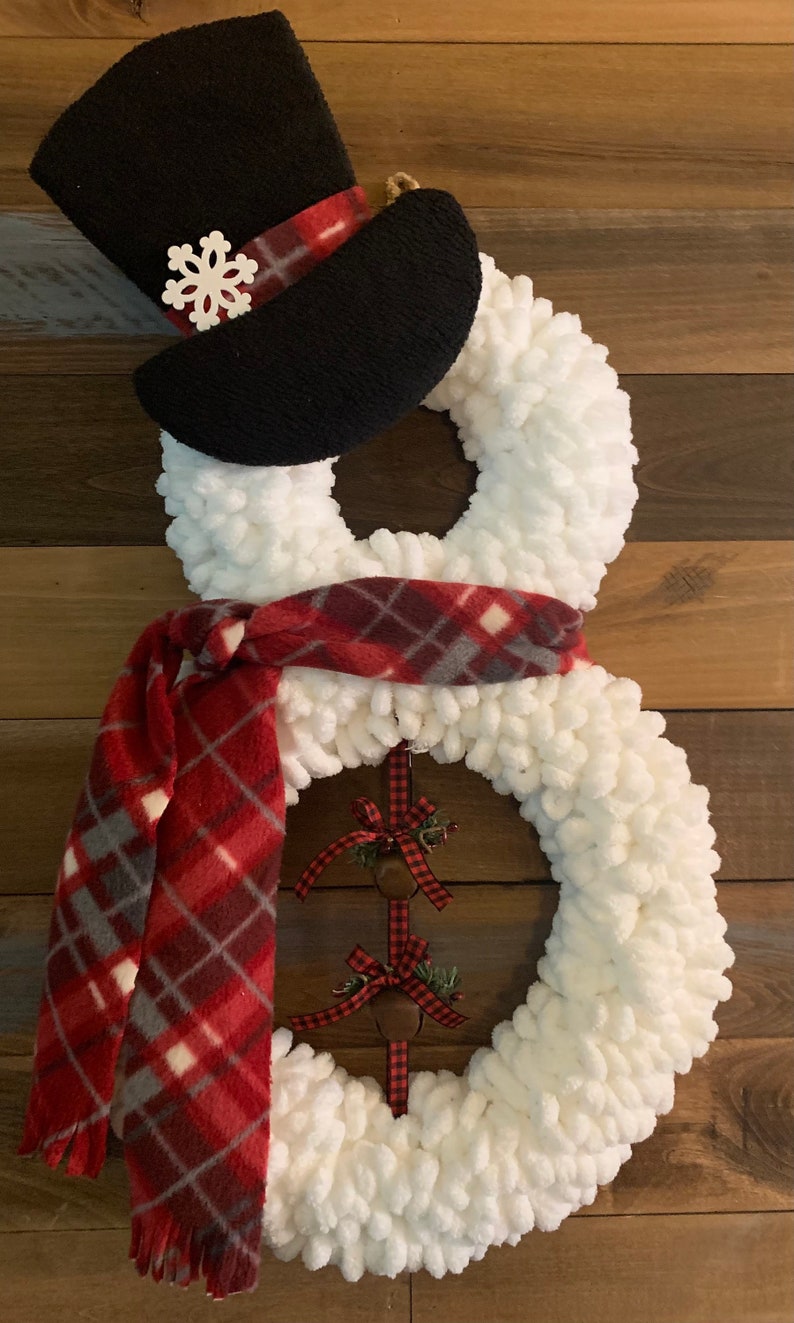 Snowman Wreath. Winter Wreath. Christmas Wreath. Snowman Winter Wreath ...