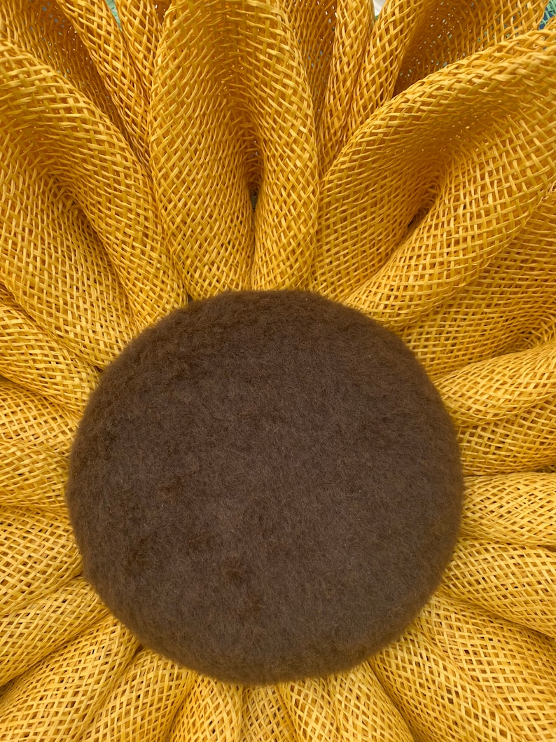 Poly Burlap Sunflower Wreath - Etsy
