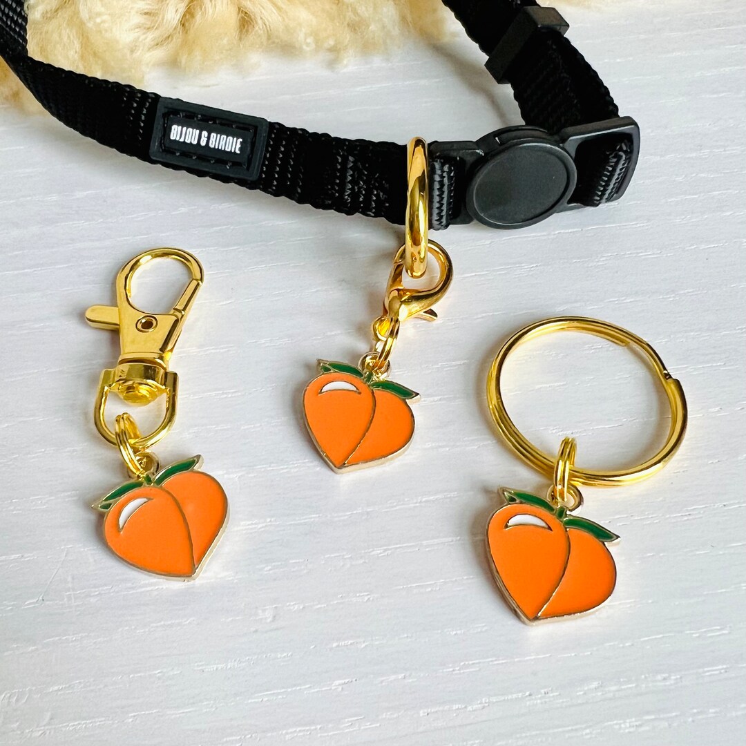 Collar Charm | "just PEACHY” | Peach Fruit Cat and Dog Collar Charms ...