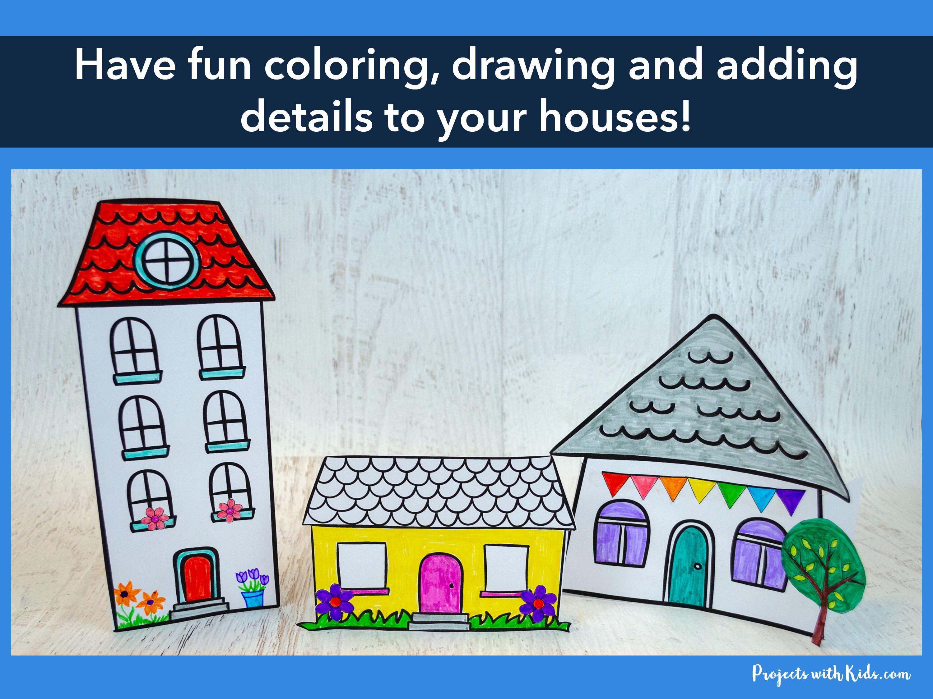 Printable Paper Houses Fun Craft and Pretend Play - Etsy