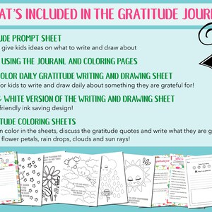 Printable Gratitude Journal for Kids Gratitude Coloring Pages - Etsy