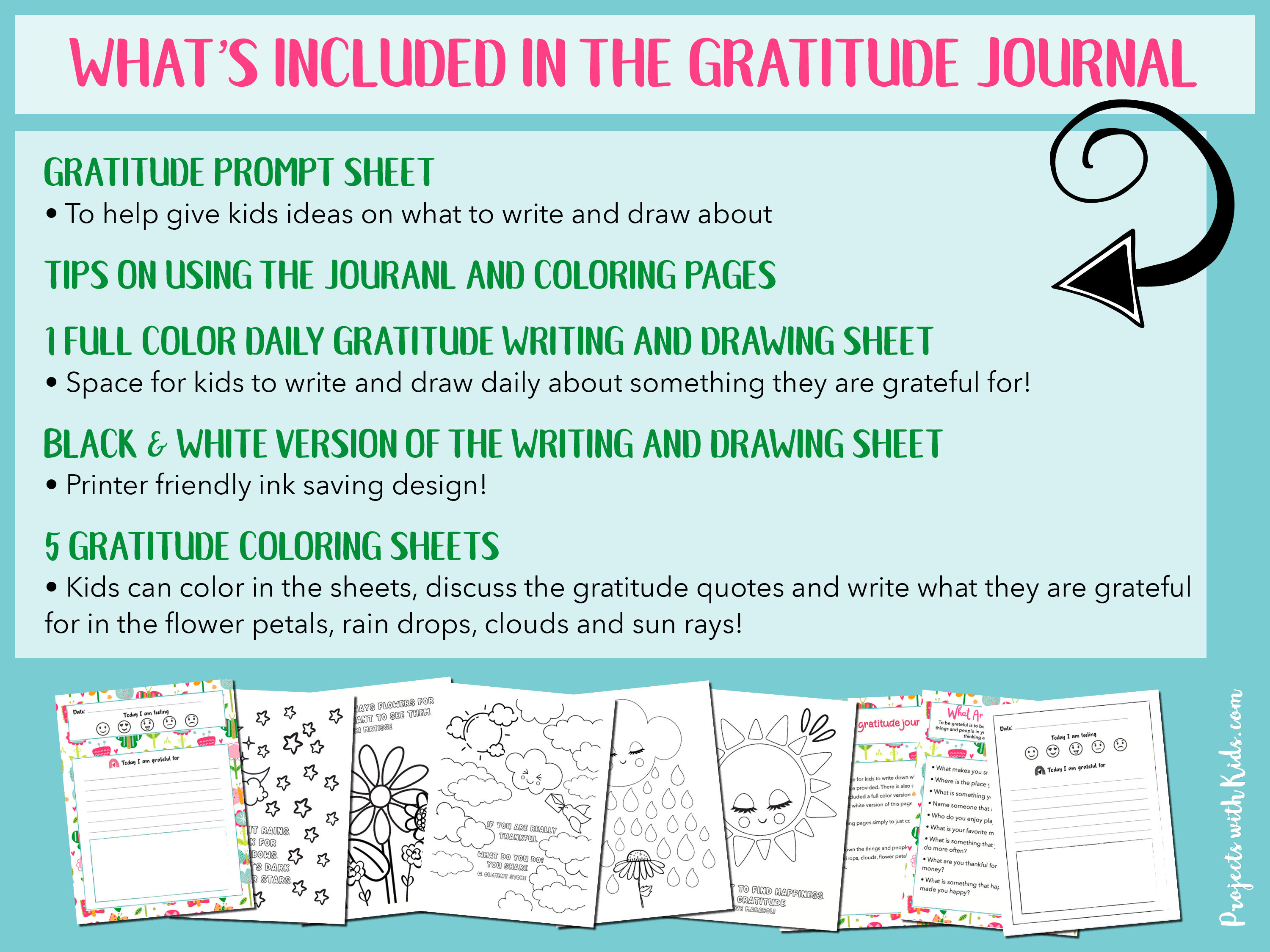Printable Gratitude Journal for Kids Gratitude Coloring Pages - Etsy