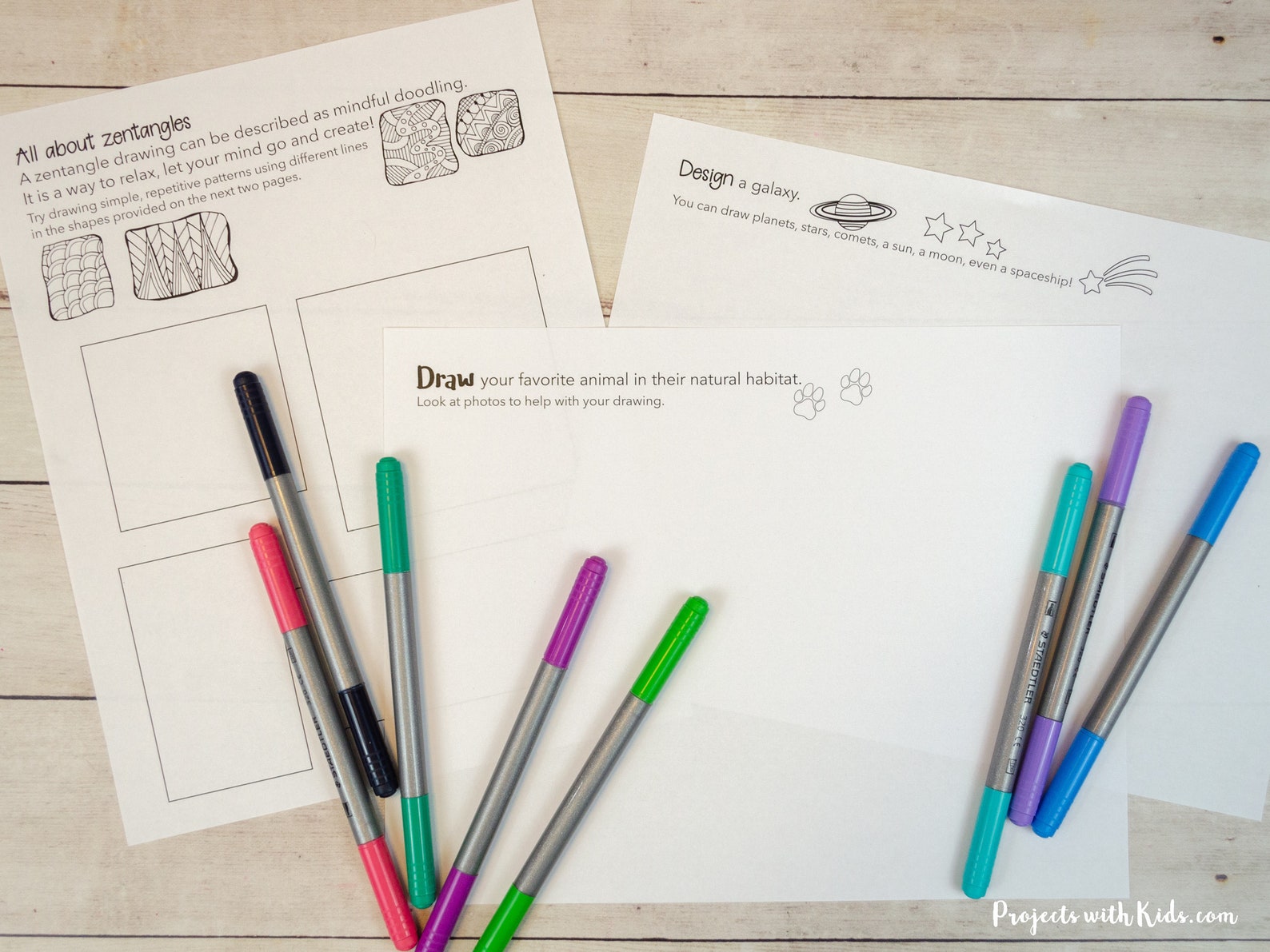 Printable Art Journal for Kids, Drawing Prompts for Kids, Sketchbook ...