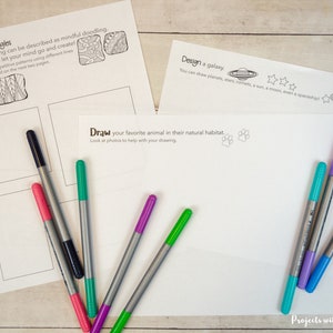 Printable Art Journal for Kids, Drawing Prompts for Kids, Sketchbook ...