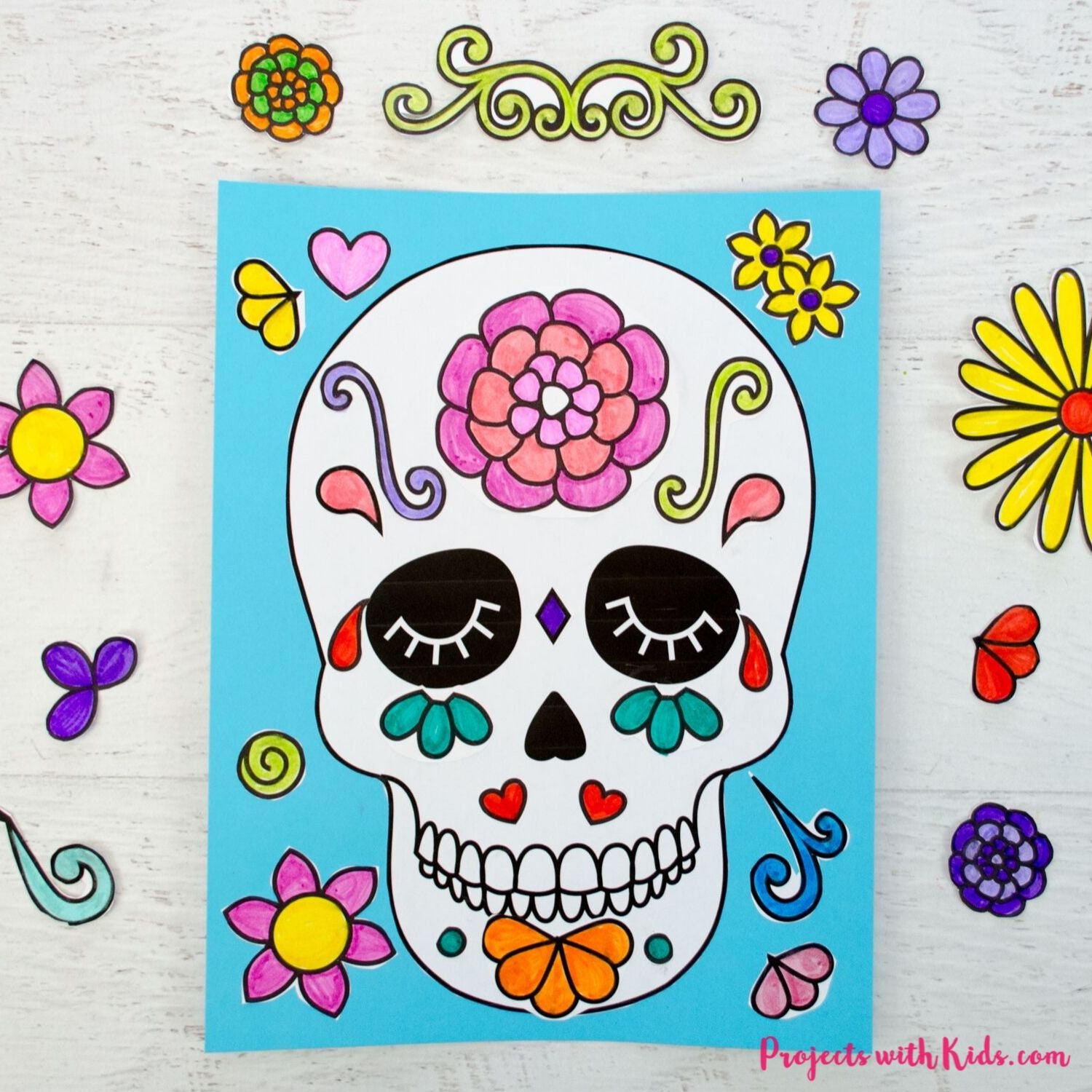 Sugar Skull Craft for Kids - Etsy