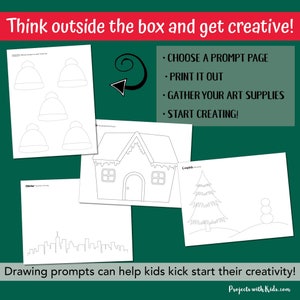 15 Printable Winter & Christmas Drawing Prompts - Etsy