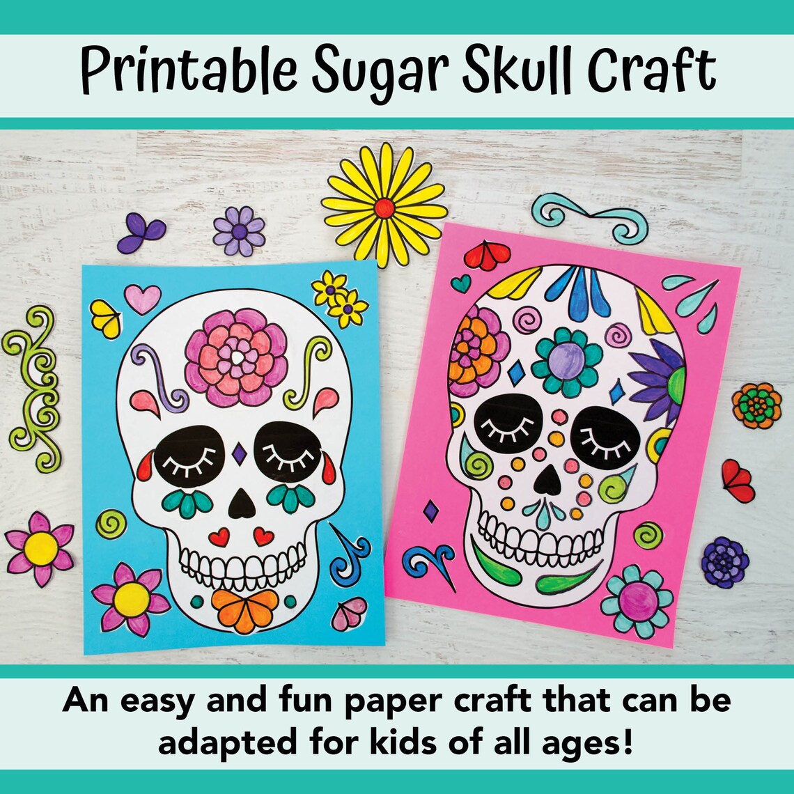 Sugar Skull Craft for Kids - Etsy