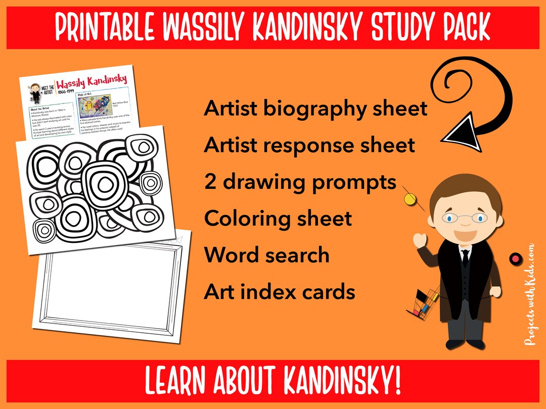 Wassily Kandinksy Famous Artist Printable Study Pack - Etsy