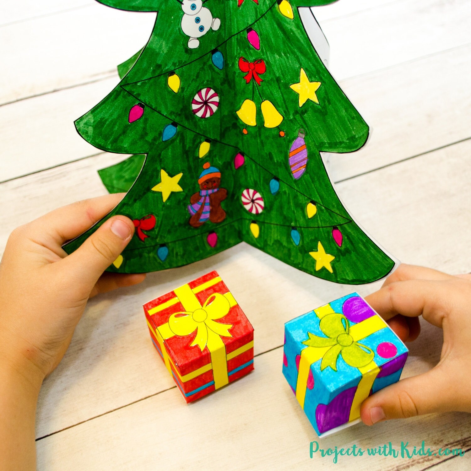 Christmas Tree Papercraft PRINTABLE, Kids Craft, 3D Printable Christmas ...