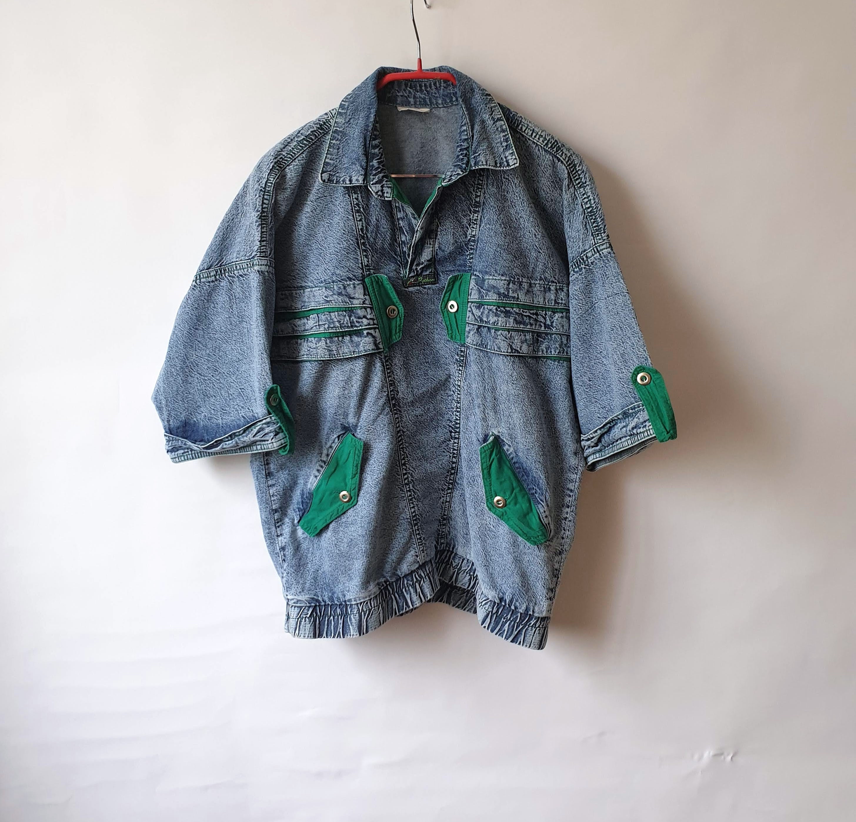 Vintage Acid Wash Shirt Blue Boiled Texture Denim Shirt Womens - Etsy ...