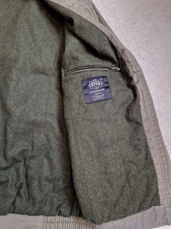 Vintage Mens Loden Jacket Dirndl Khaki Green Colour S… - Gem