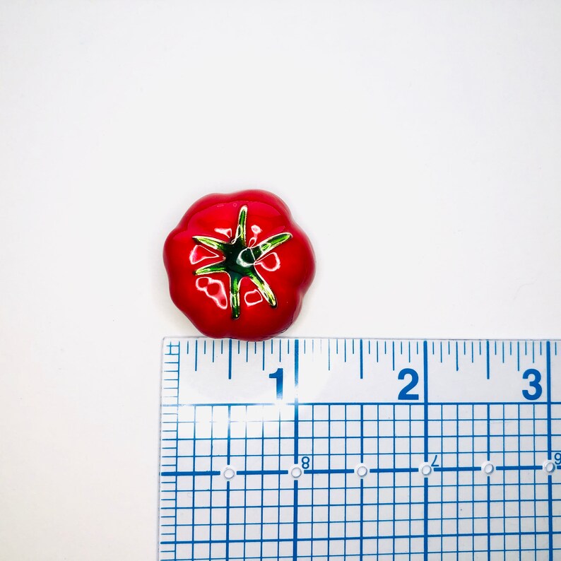 Red Tomato Enamel Vegetables Fruit Brooch Pin Plant Food Jewelry Keto ...