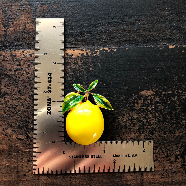 Bright Yellow Enamel Lemon Citrus Fruit Lemonade Summer - Etsy