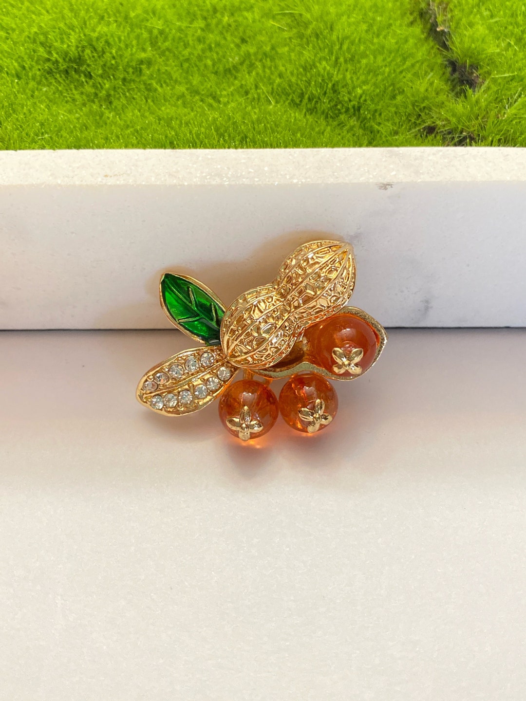 Peanut Groundnut Goober Pindar Monkey Nut Brooch Lapel Pin Jewelry ...