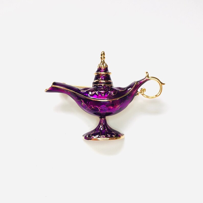 Vintage Inspired Purple Enamel Aladdin's Magic Genie Lamp - Etsy