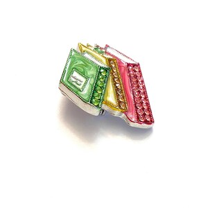Stack of Books Rhinestone Brooch Lapel Pin Book Lover Librarian Library ...
