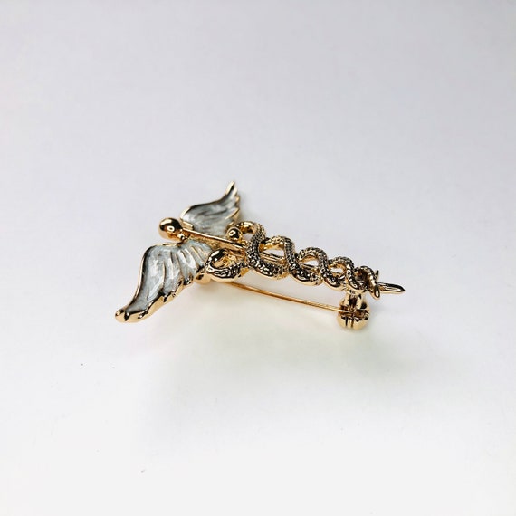 Staff of Hermes Caduceus Medical Doctor Symbol of Medicine Medical Snakes Wings Greek Mythology Brooch Lapel Surgery Student Gift A1432 Etsy