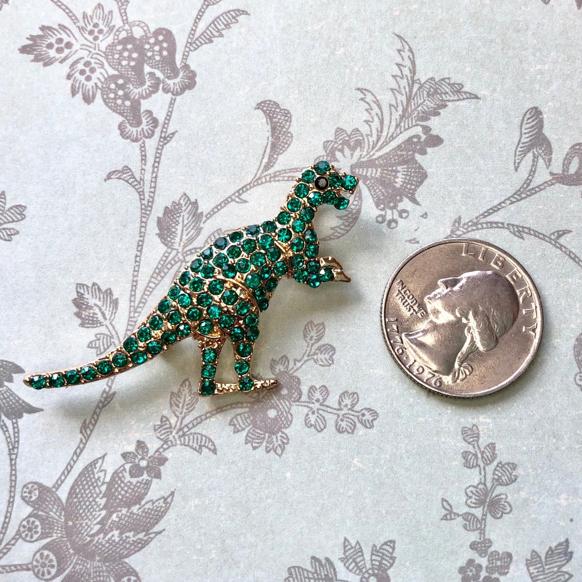 Rhinestone T-rex Dinosaur Animal Pendant or Brooch Pin Jewelry - Etsy