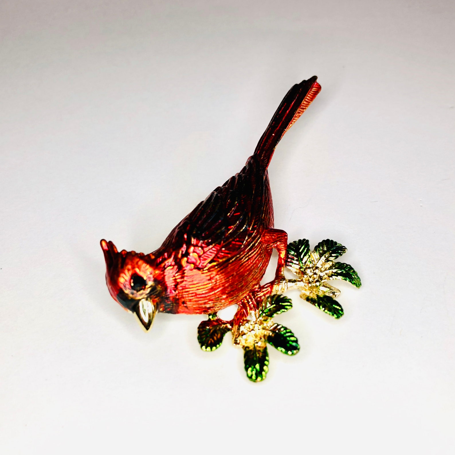 Winter Red Cardinal Bird Brooch Enamel Pin Christmas Angels - Etsy