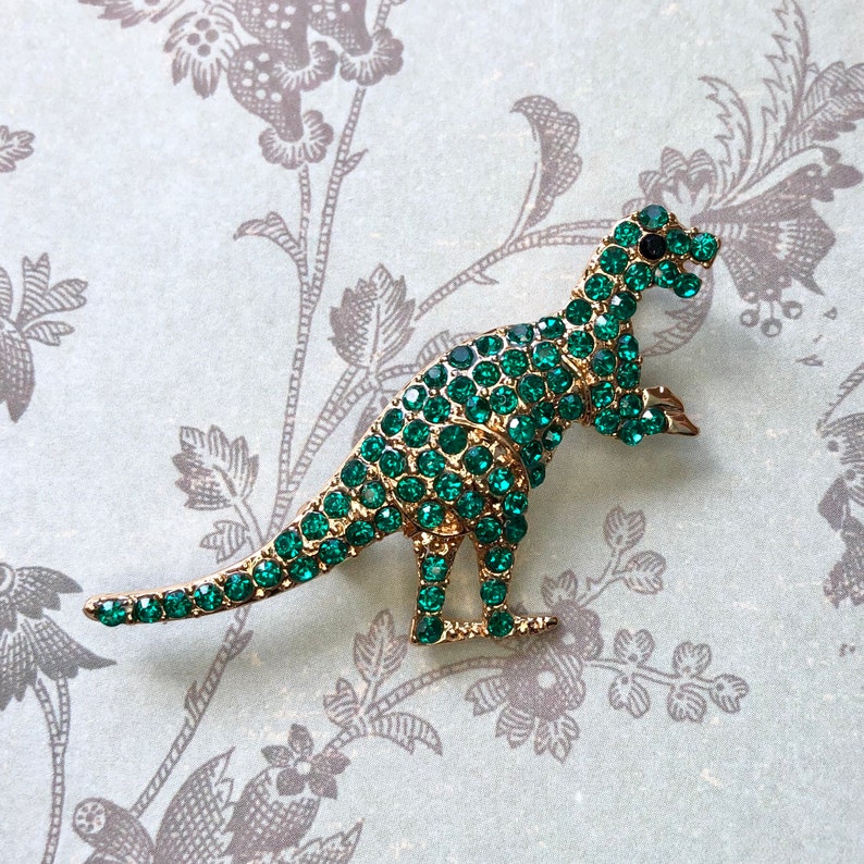 Rhinestone T-rex Dinosaur Animal Pendant or Brooch Pin Jewelry - Etsy
