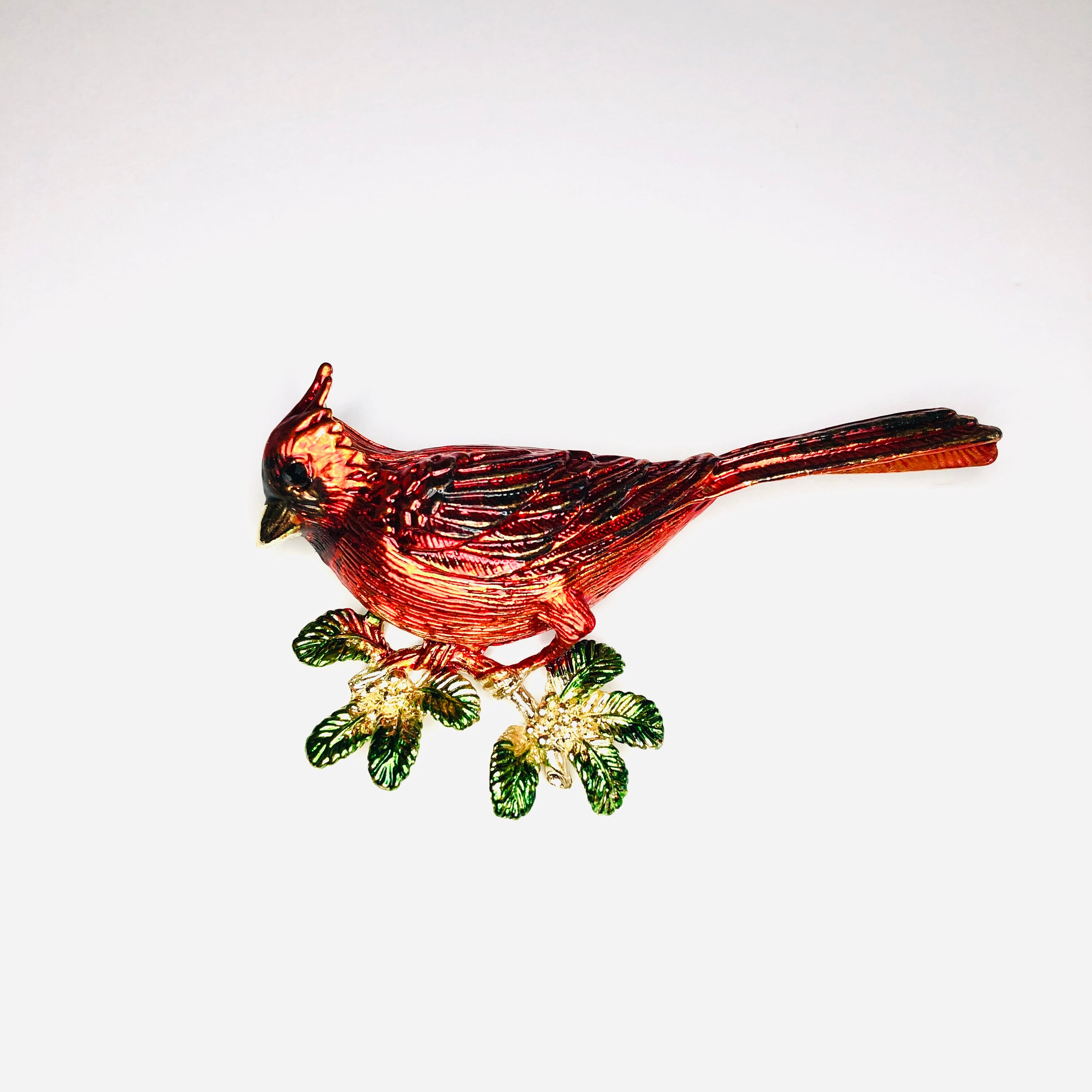 Winter Red Cardinal Bird Brooch Enamel Pin Christmas Angels - Etsy