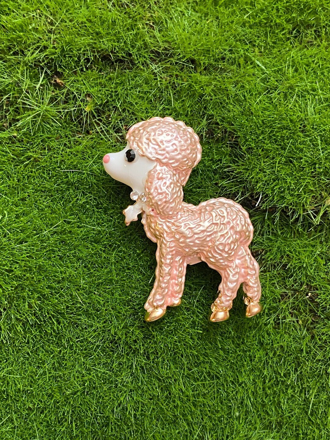 BROOCH Unique Cute PINK Lamb Sheep Ewe Pin Birthday Gift Wool Lover ...