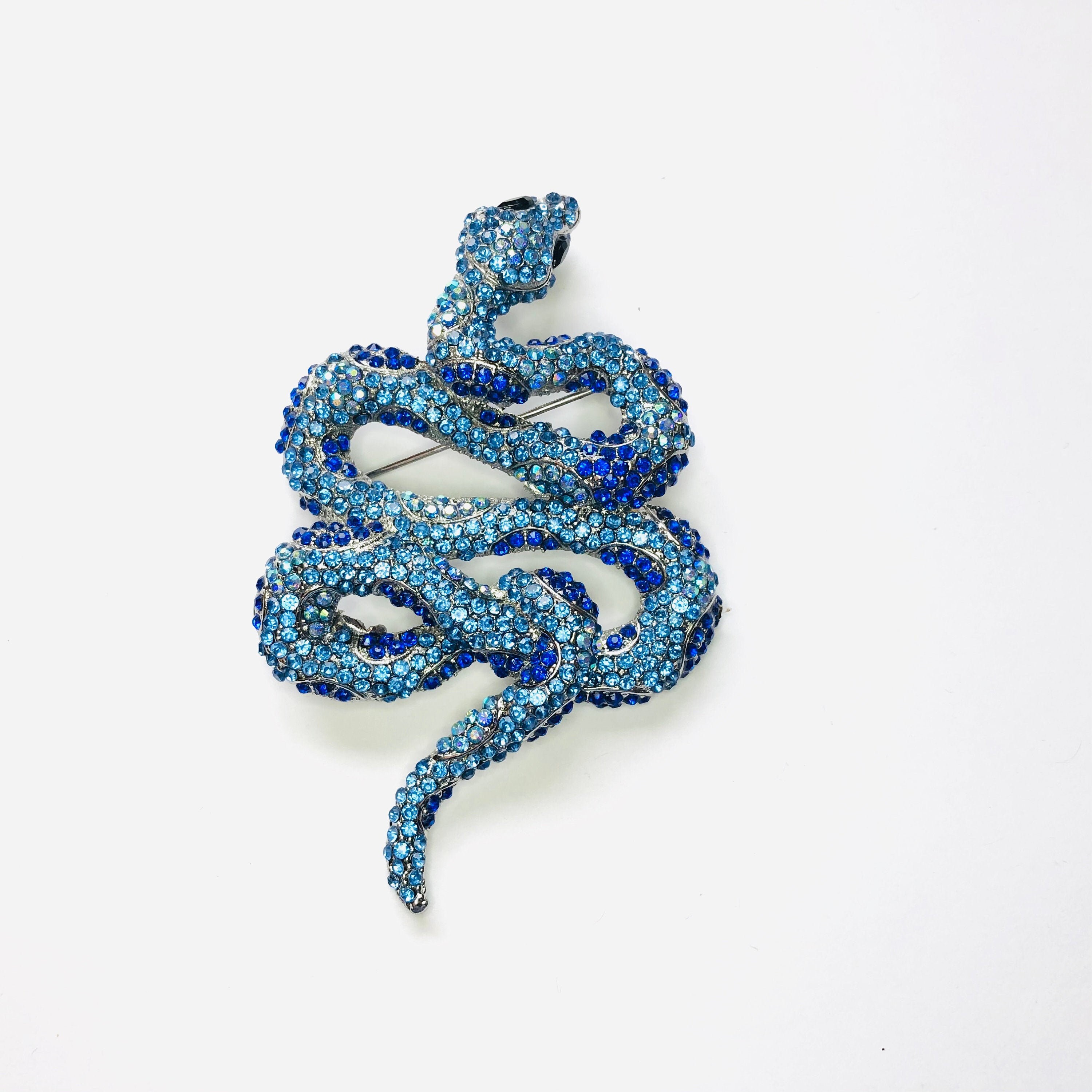 Silver-tone Oversize Large Sparkly Snake With Different Shades - Etsy