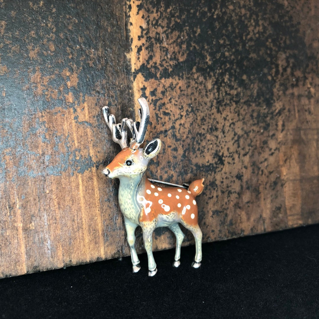Brooch Adorable Cute Little Fawn Deer Doe Forest Friend Animal Brooch ...