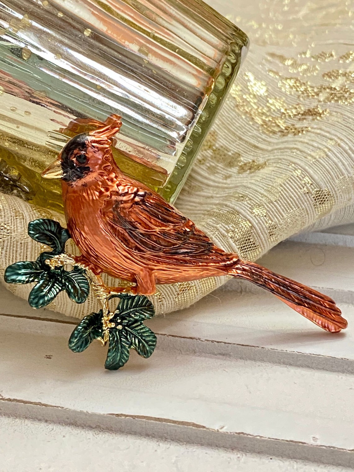 Winter Red Cardinal Bird Brooch Enamel Pin Christmas Angels - Etsy