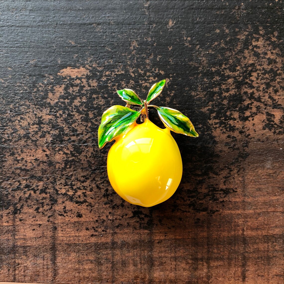 Bright Yellow Enamel Lemon Citrus Fruit Lemonade Summer | Etsy
