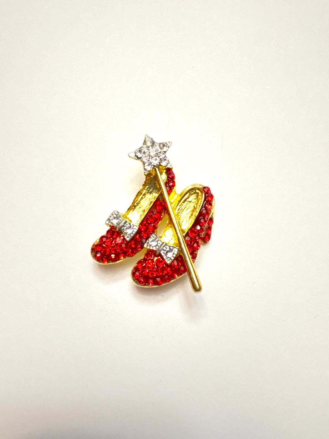 Red Rhinestone Ruby Slippers Shoes and Star Topped Magic Wand Good ...