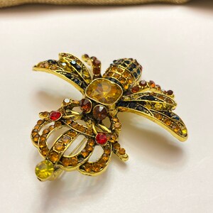 Brooch Large Statement Queen Bee Rhinestone Lapel Pin Jewelry Gift for ...