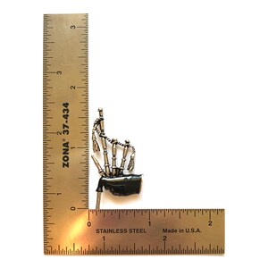 Silver-tone Scottish Black Enamel Bagpipe Bag Pipes Men Tie Pin Tie ...