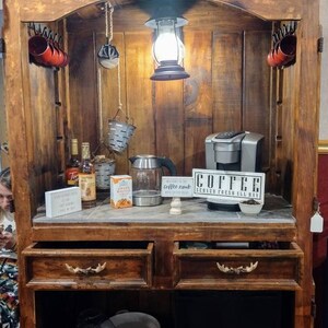 SOLD OUT Rustic Lodge Cabin Coffee Liquor Bar - Etsy