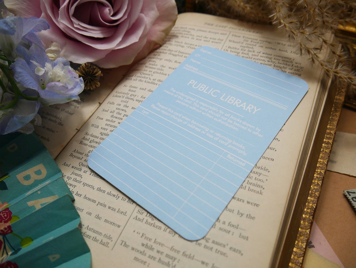 Library Card Book Tracker Bookmark - Etsy