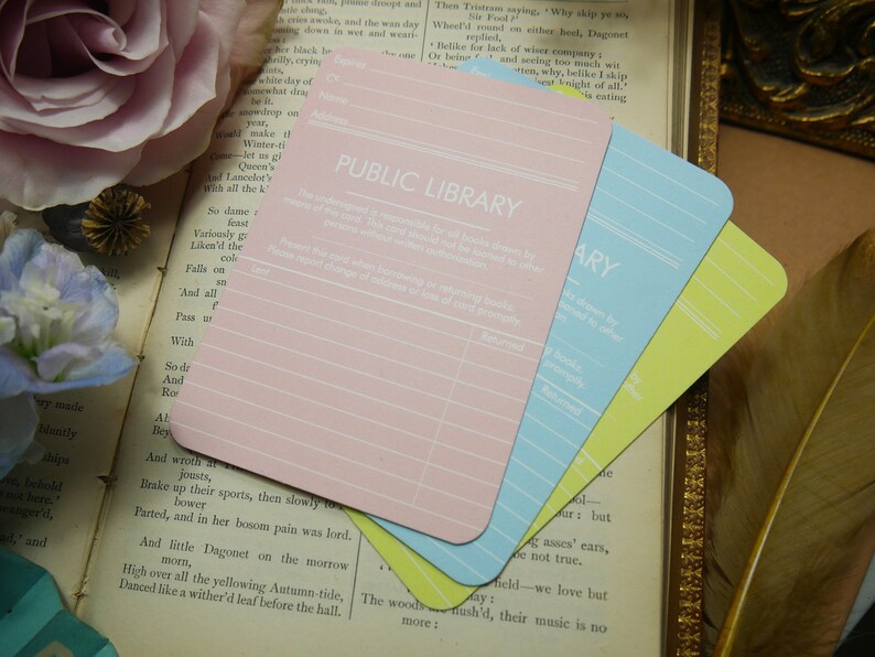 Library Card Book Tracker Bookmark - Etsy