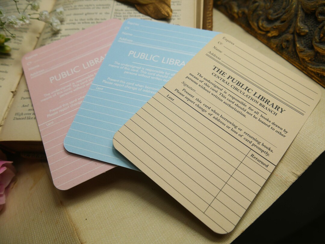 Library Card Book Tracker Bookmark - Etsy