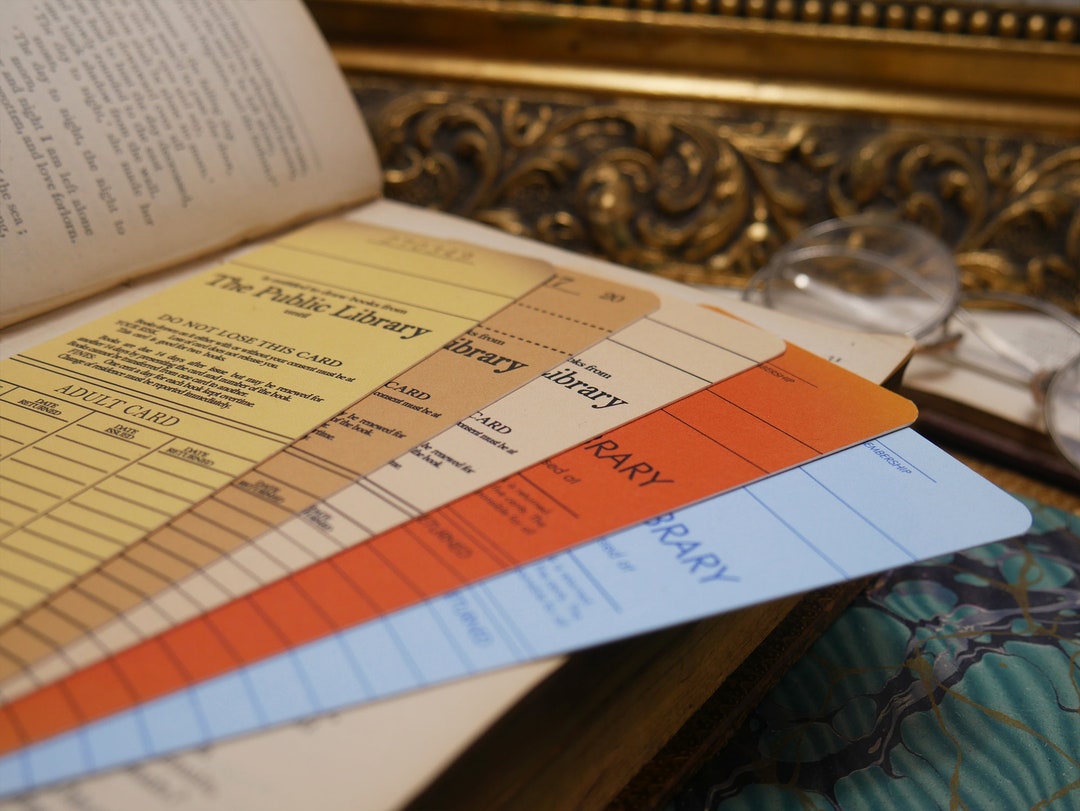Old Fashioned Vintage Public Library Card Bookmark - Etsy