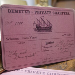 Bram Stoker's Dracula Bookmark - Demeter Voyage Receipt - Etsy