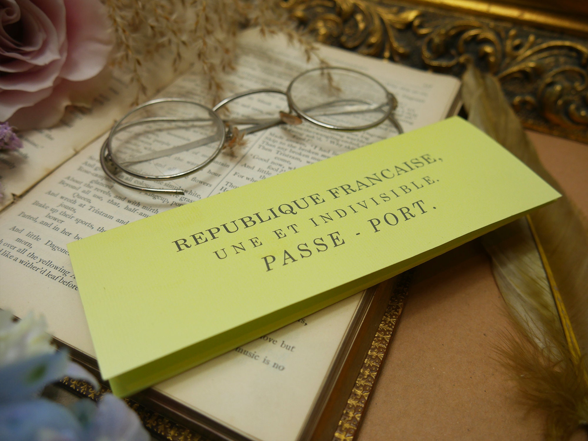 Victor Hugo's Les Miserables Bookmark - Jean Valjean's Yellow Passport ...