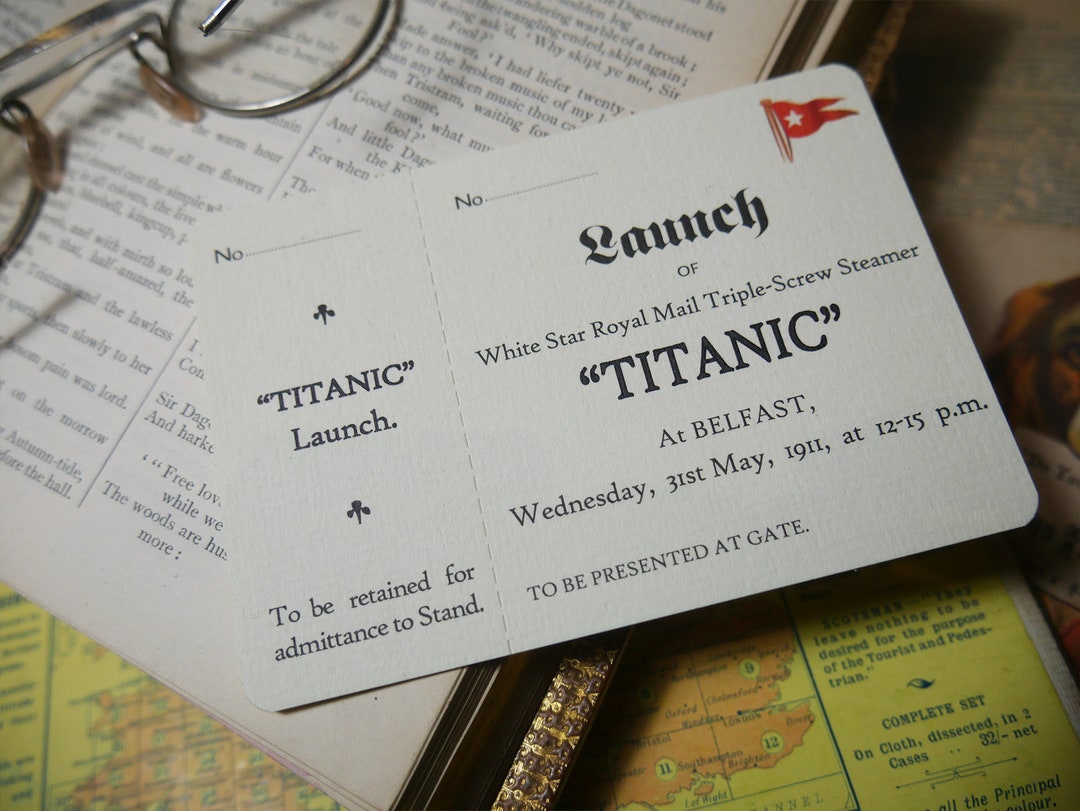 Titanic Ticket Bookmark - Etsy